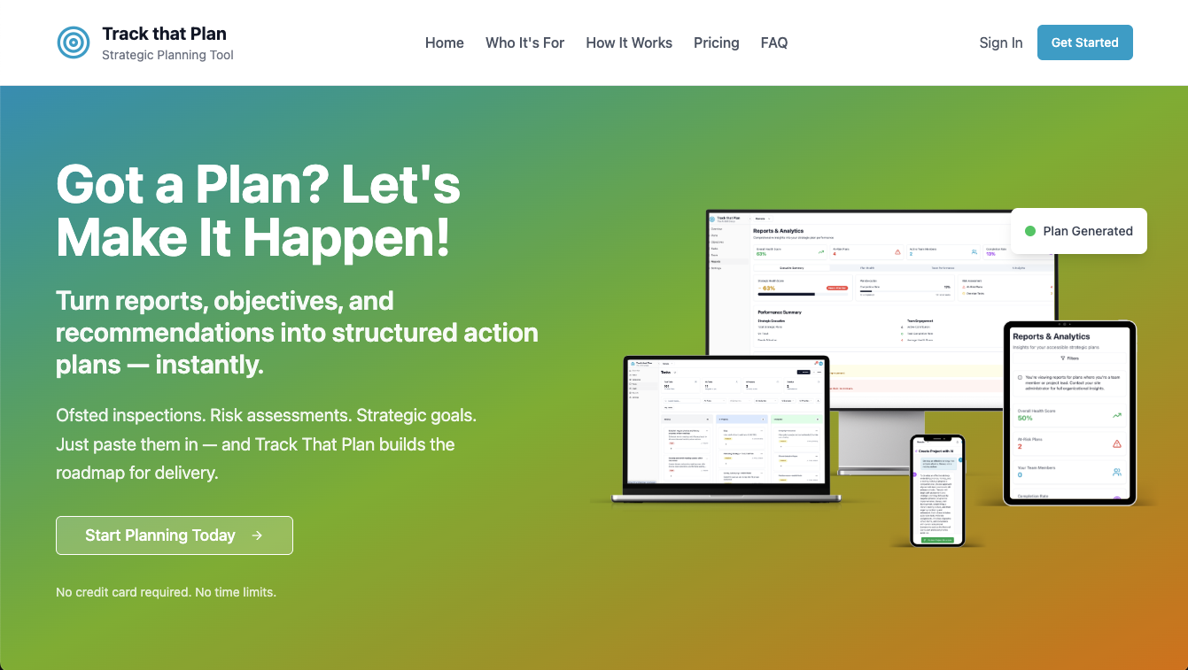 Track that Plan - AI-Powered Strategic Planning Tool